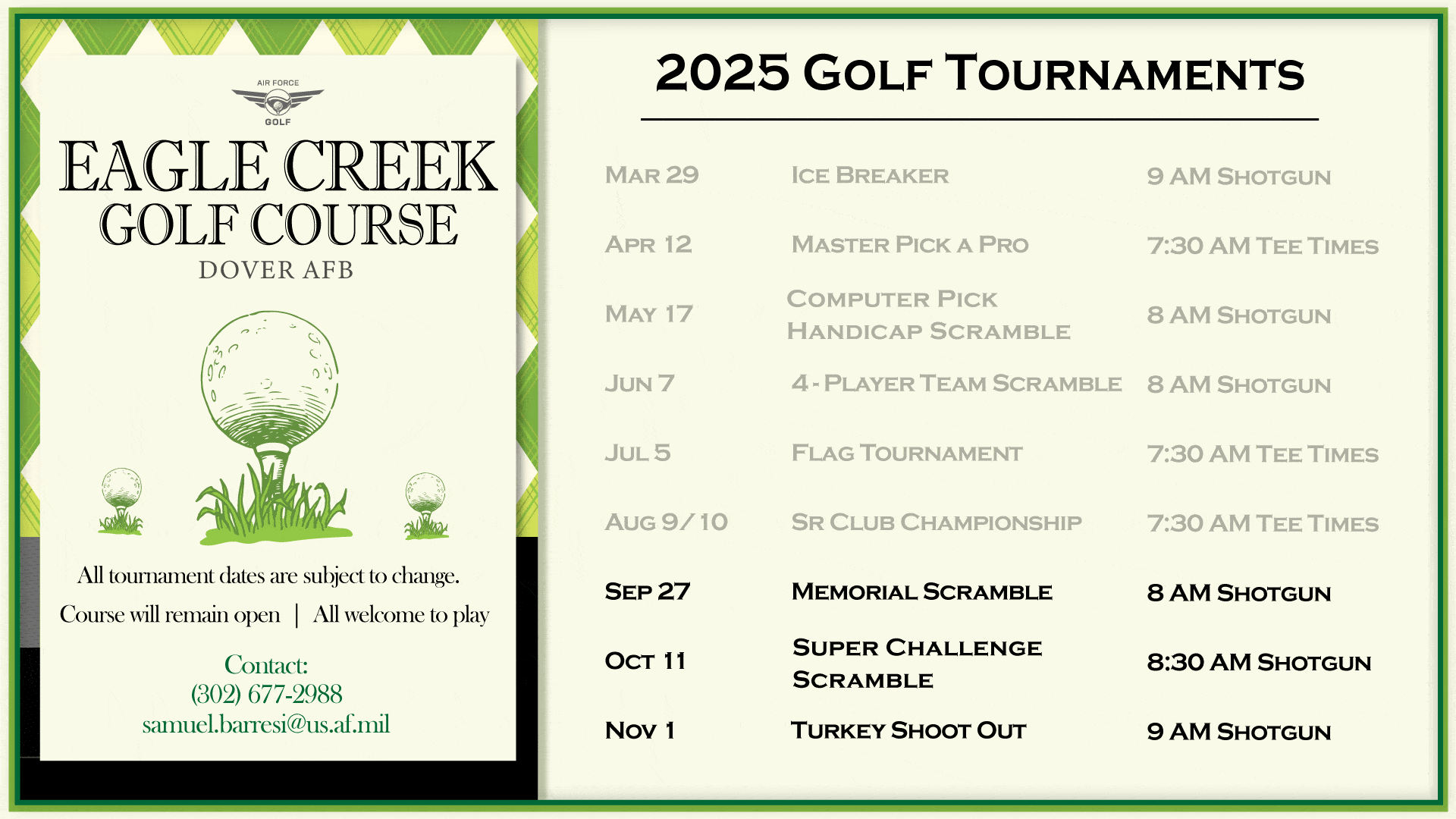 Eagle Creek Golf Course | Dover FSS